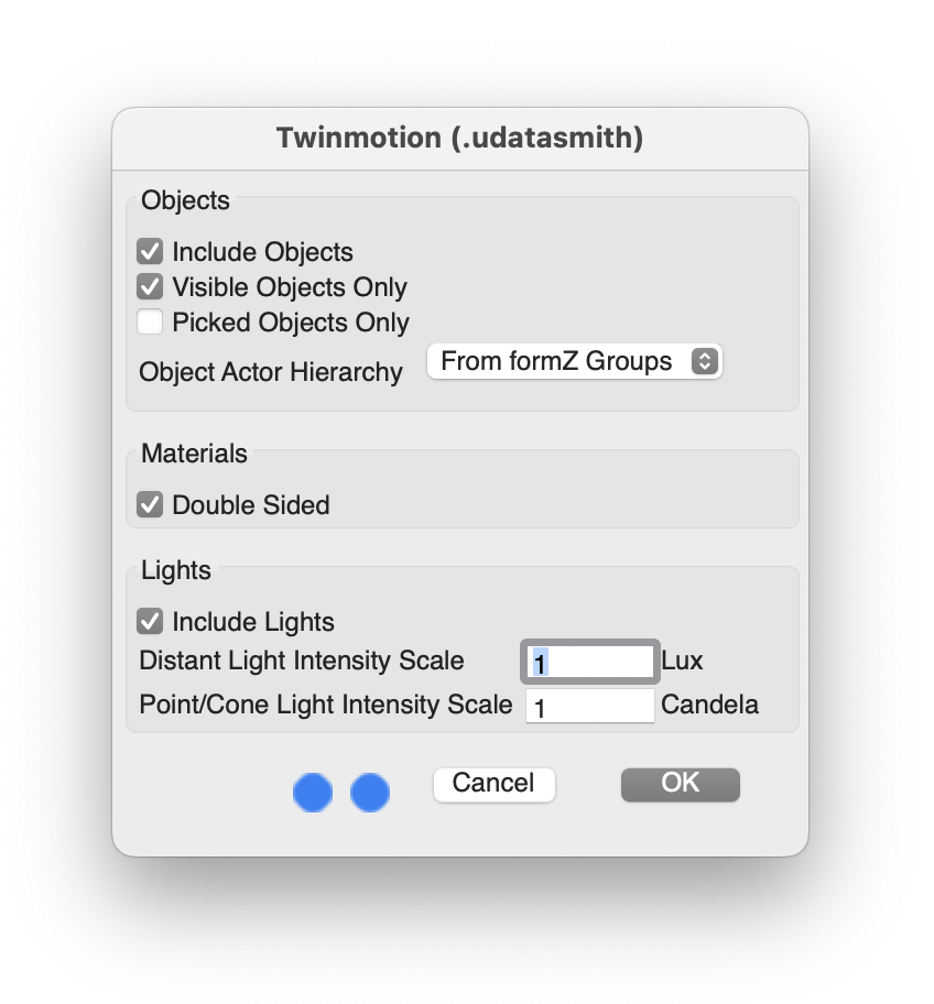 Exporting from form•Z to Twinmotion – Knowledge Base